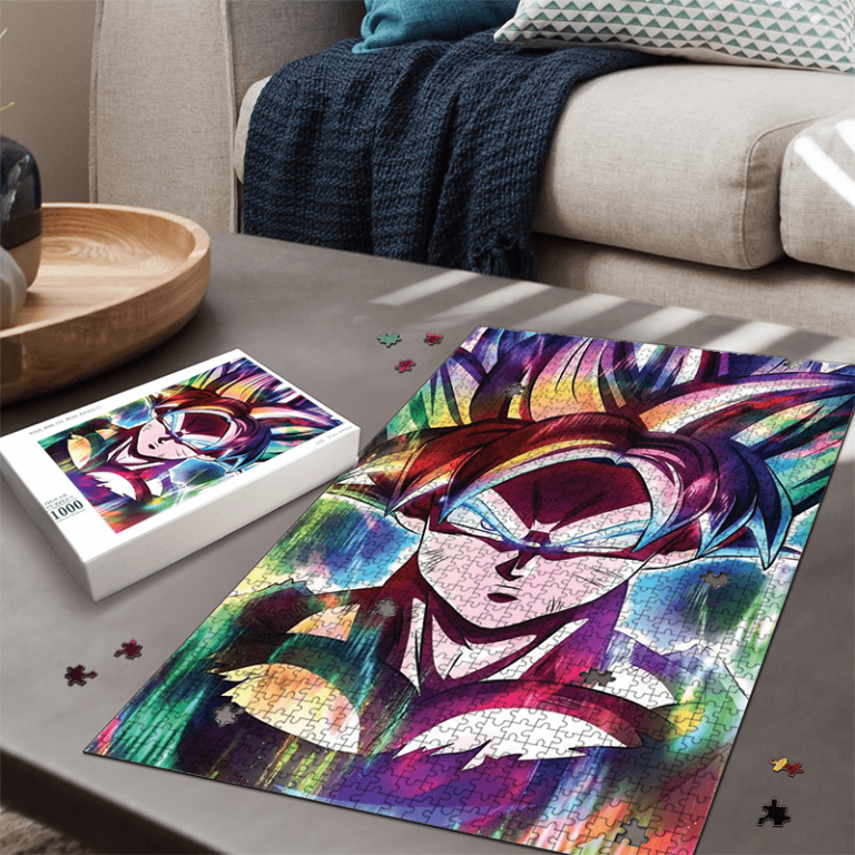Dragon Ball Puzzles - Kakarot Orange Costume SSGSS Dope Portrait Puzzle ...